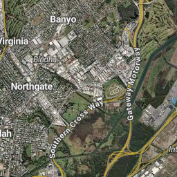 Location of Boondall Wetlands, Nudgee Beach and Brisbane Airport ...