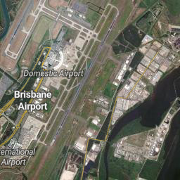 Location of Boondall Wetlands, Nudgee Beach and Brisbane Airport ...